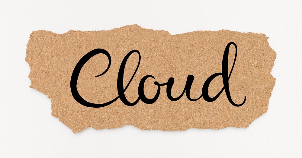 Cloud word, black calligraphy torn | Free Photo - rawpixel