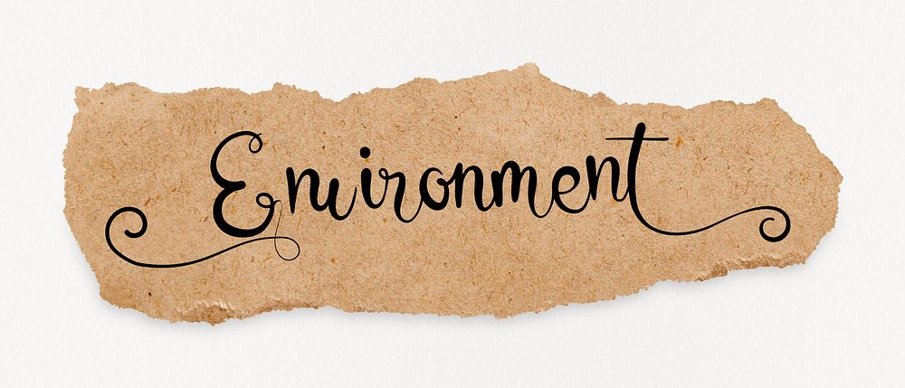 Environment word, black calligraphy torn | Free Photo - rawpixel