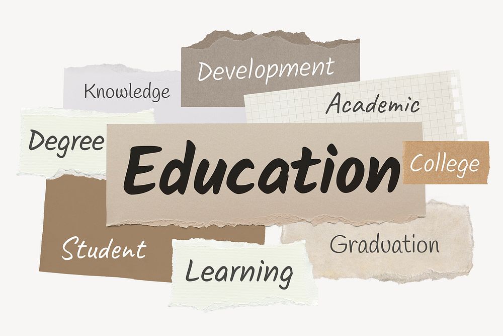 Education word, earth tone, torn | Free Photo - rawpixel