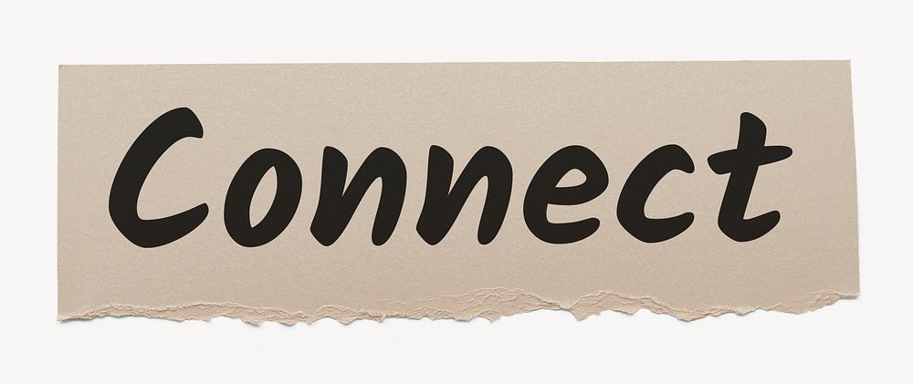 Connect word, beige torn paper | Free Photo - rawpixel