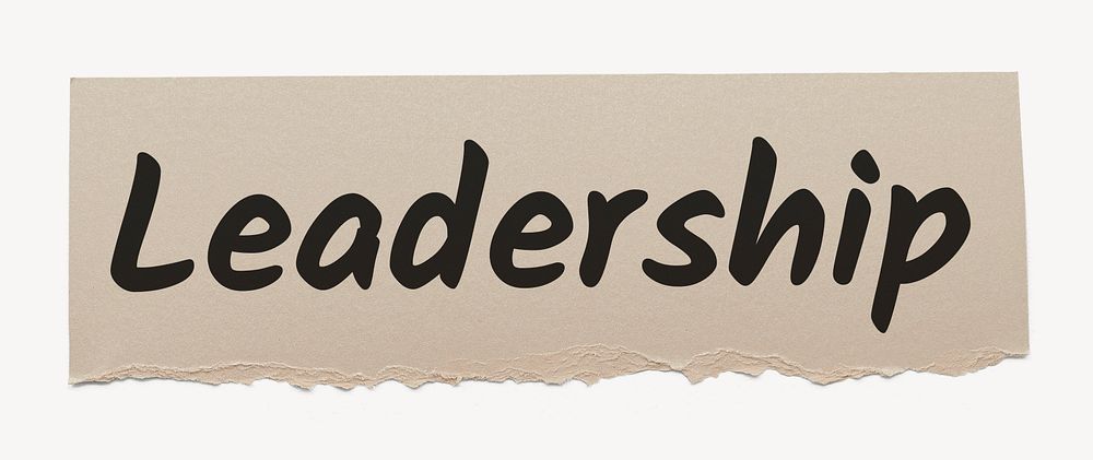 Leadership word, beige torn paper | Free Photo - rawpixel