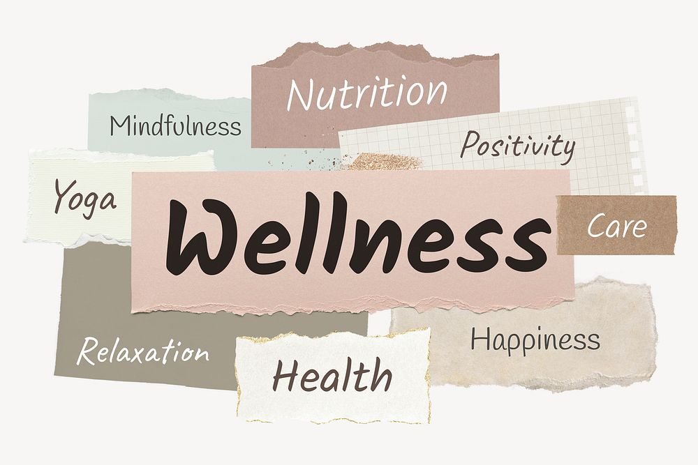 Wellness word, ripped paper, typography | Free Photo - rawpixel