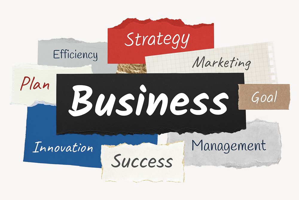 Business word, colorful ripped paper, | Free Photo - rawpixel