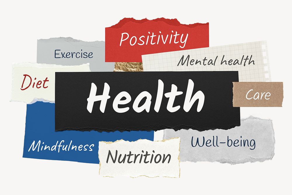 Health word, colorful ripped paper, | Free Photo - rawpixel