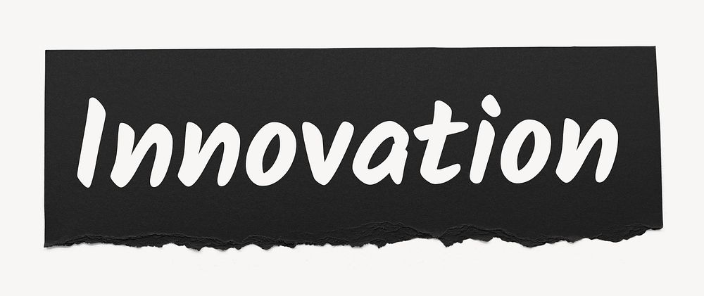 Innovation word, black ripped paper, | Free Photo - rawpixel