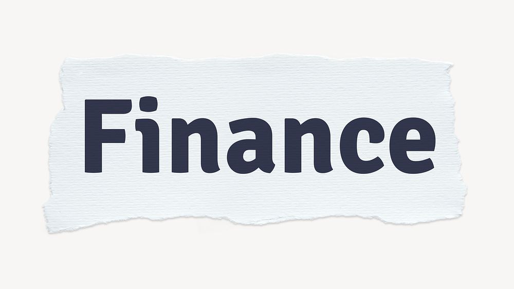 Finance word, white ripped paper | Free Photo - rawpixel