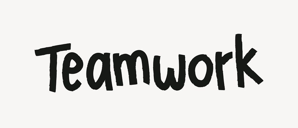 Teamwork word, handwritten typography | Free Photo - rawpixel