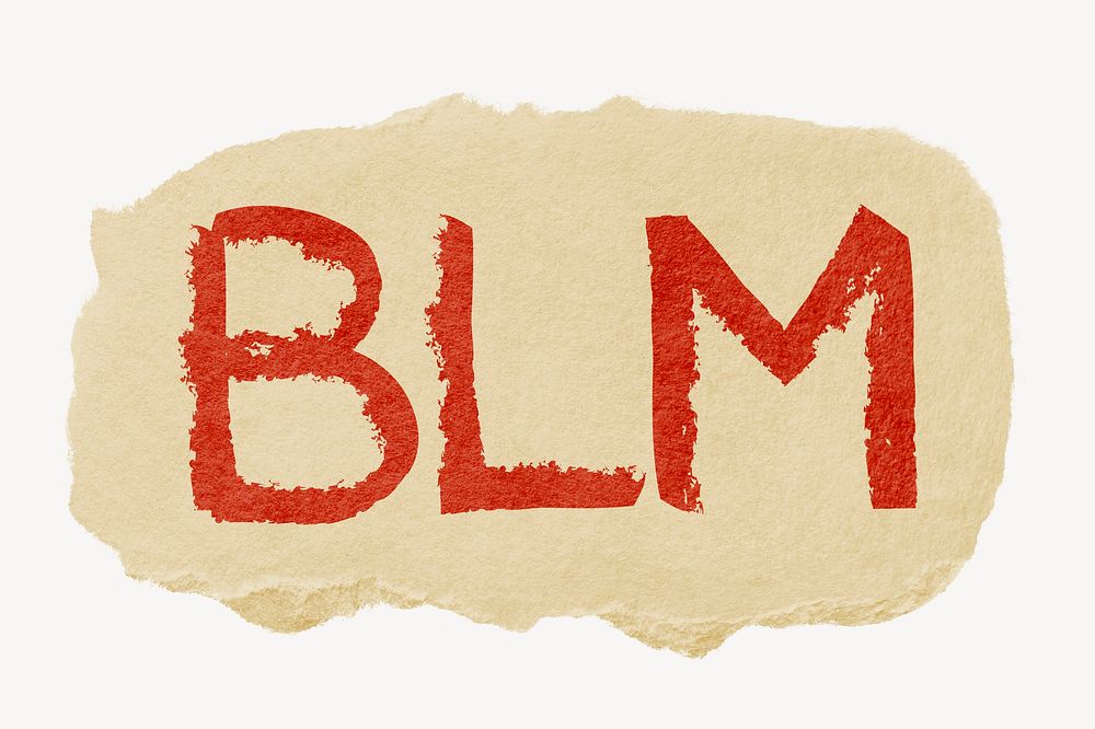 BLM word, torn craft paper | Free Photo - rawpixel