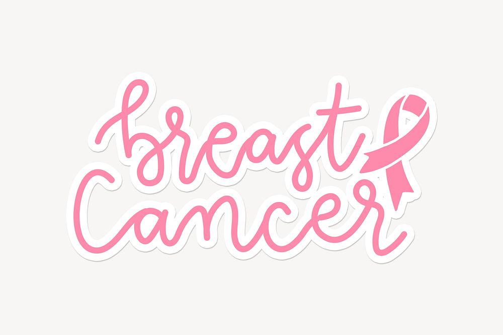 Breast cancer word, cute pink | Free Photo - rawpixel