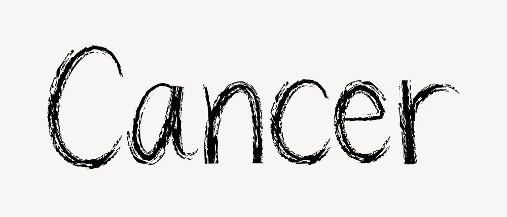 Cancer word, brush stroke typography, | Free Photo - rawpixel