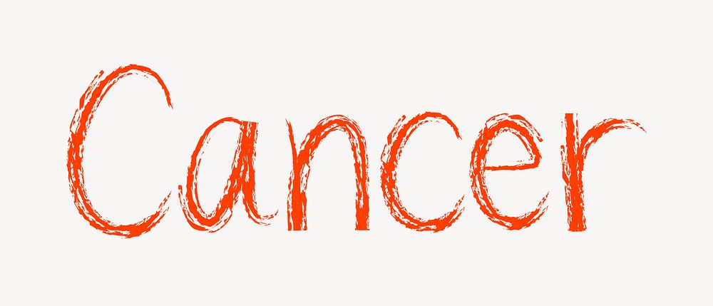 Cancer word, red brush stroke | Free Photo - rawpixel