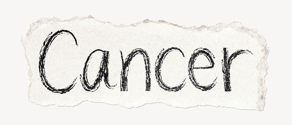 Cancer word, ripped paper typography | Free Photo - rawpixel