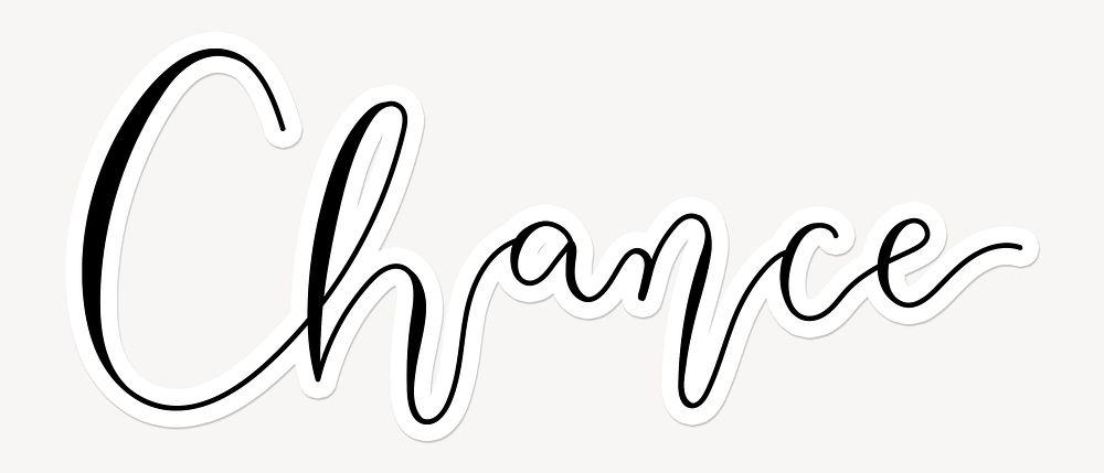 Chance word, doodle typography, black | Free Photo - rawpixel