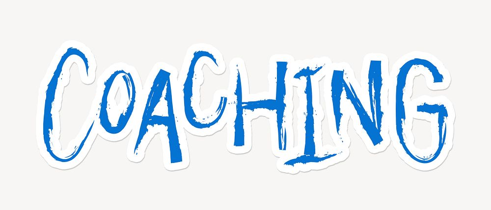 Coaching word, brush stroke typography | Free Photo - rawpixel