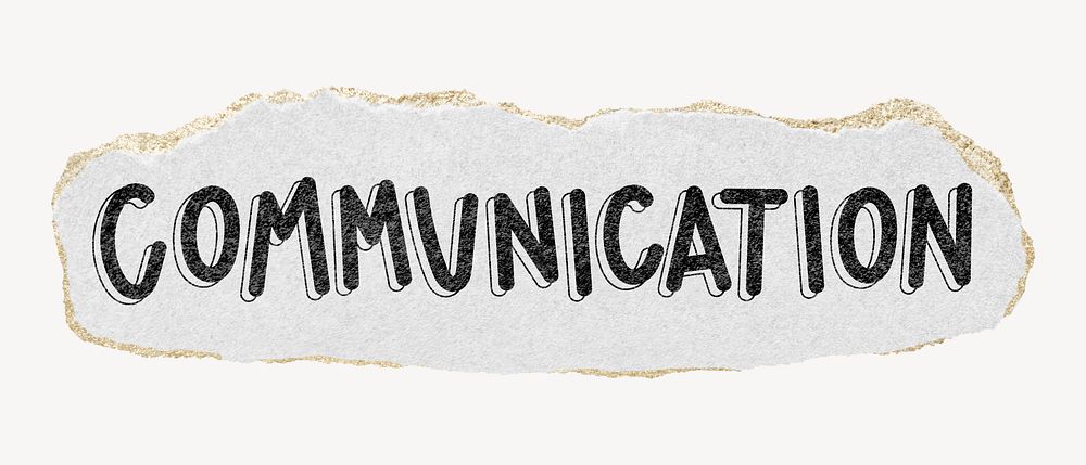 Communication word, ripped paper typography | Free Photo - rawpixel