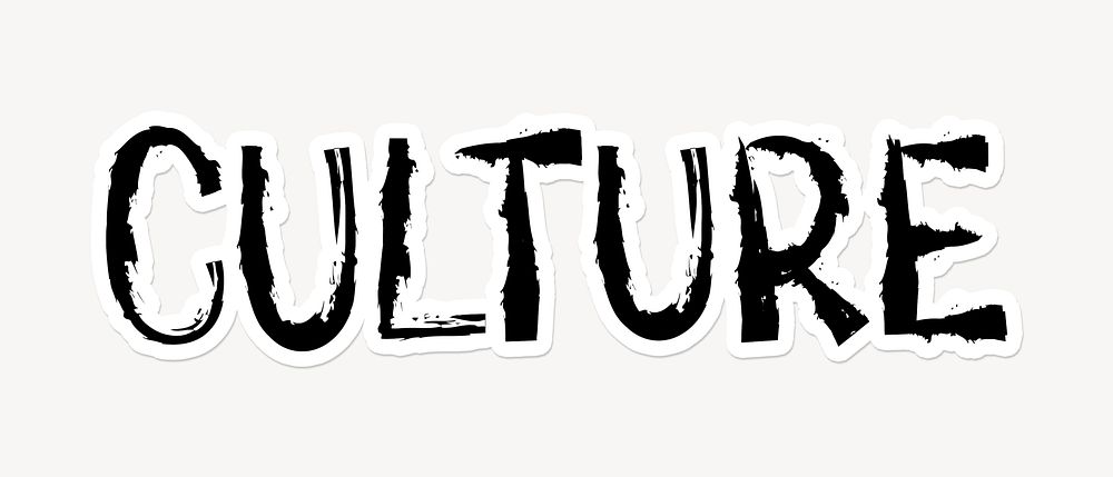 Culture word, brush stroke typography, | Free Photo - rawpixel