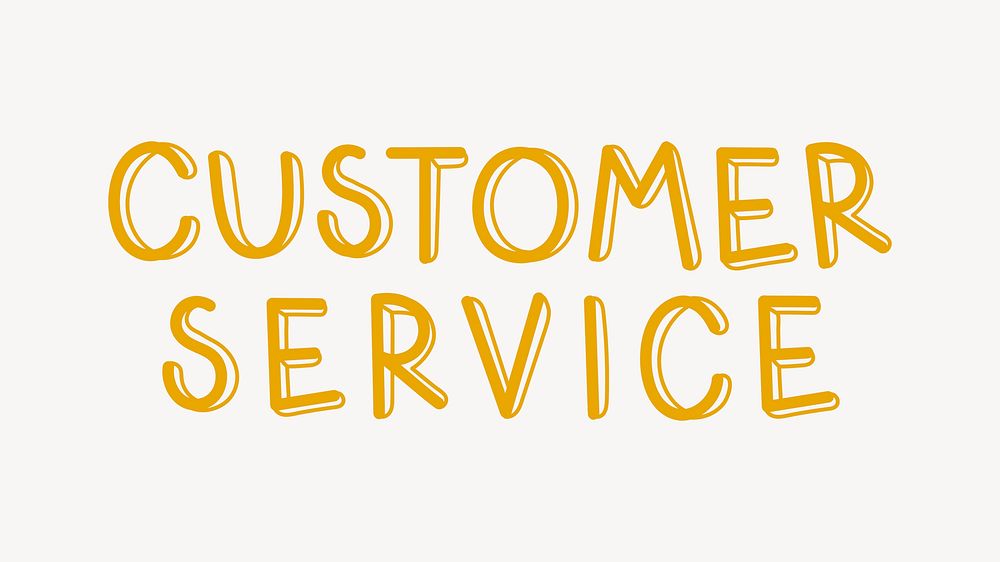 Customer service word, cute yellow | Free Photo - rawpixel