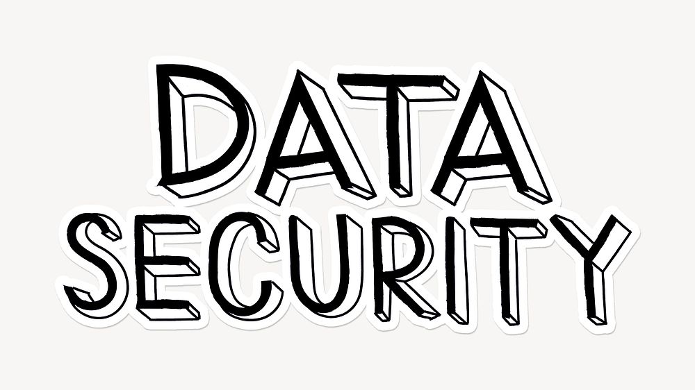 Data security word, doodle typography, | Free Photo - rawpixel