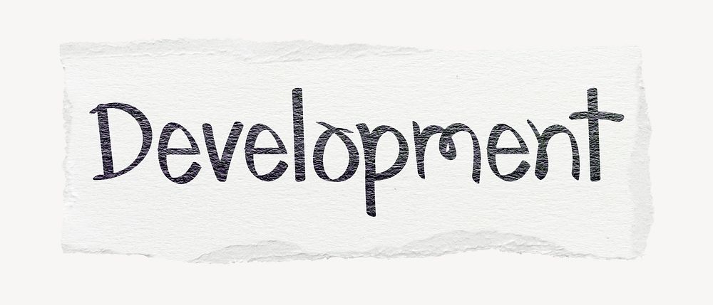 Development word, ripped paper typography | Free Photo - rawpixel