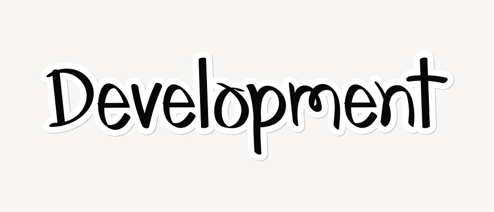 Development word, doodle typography, black | Free Photo - rawpixel