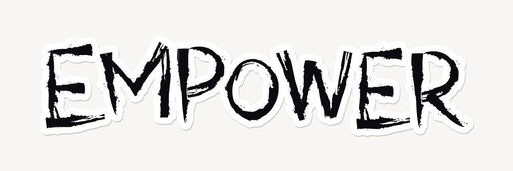 Empower word, brush stroke typography, | Free Photo - rawpixel