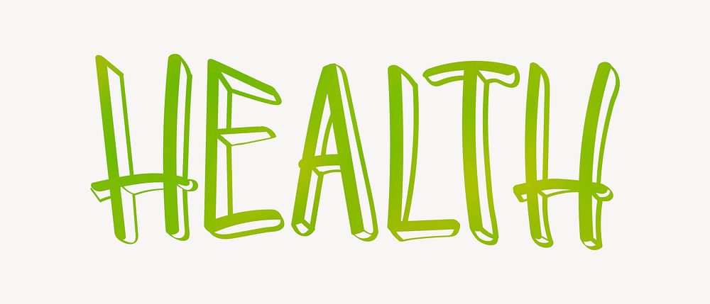 Health word, cute green typography | Free Photo - rawpixel
