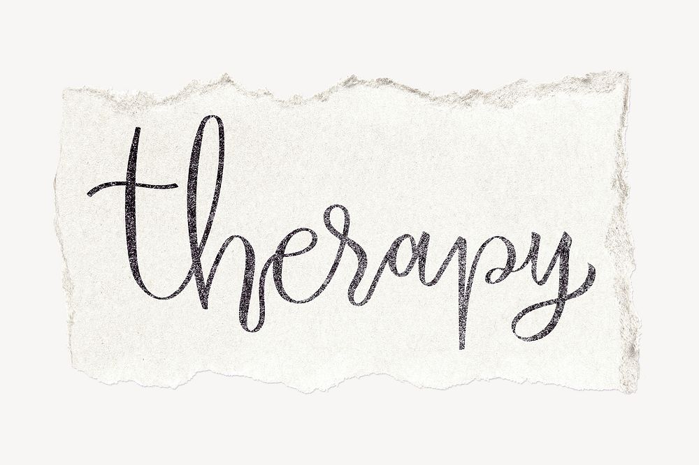 Therapy word, ripped paper typography | Free Photo - rawpixel