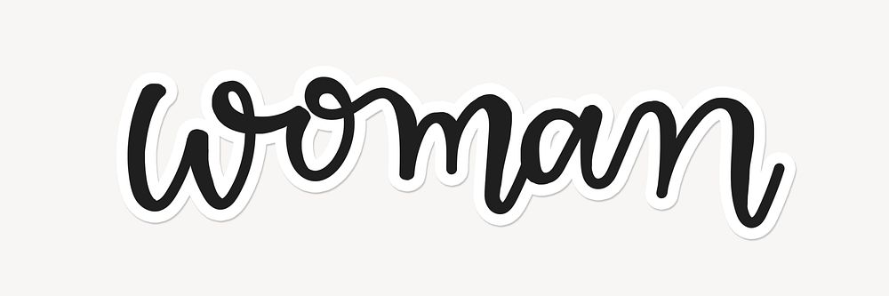 Woman word, doodle typography, black | Free Photo - rawpixel