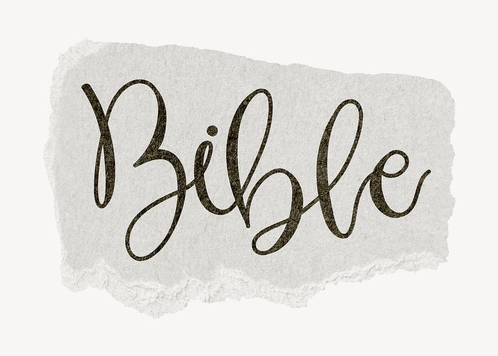 Bible word, ripped paper typography | Free Photo - rawpixel