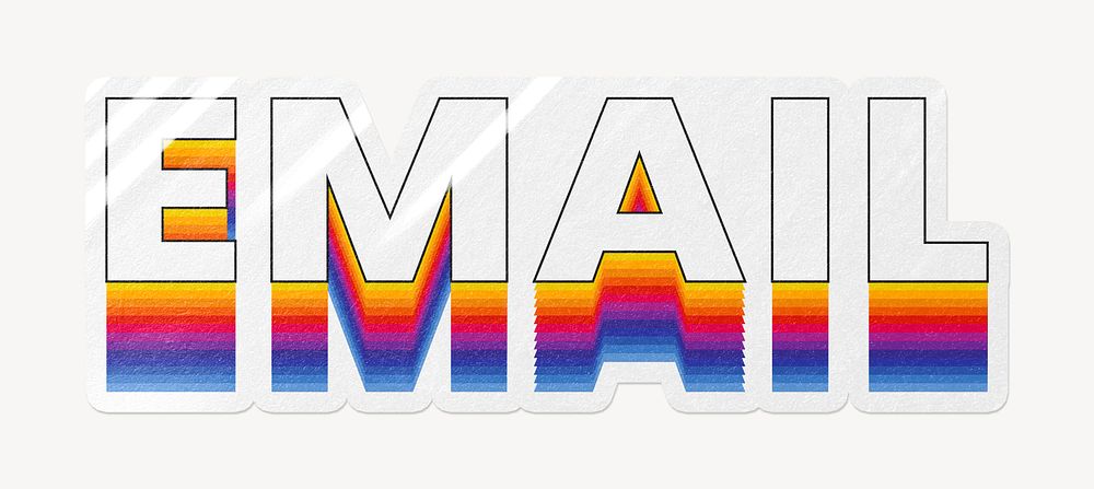 Email word typography, layered retro | Free Photo - rawpixel