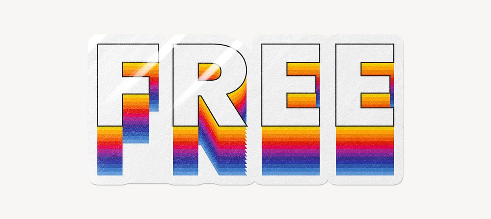 Free word typography, layered retro | Free Photo - rawpixel