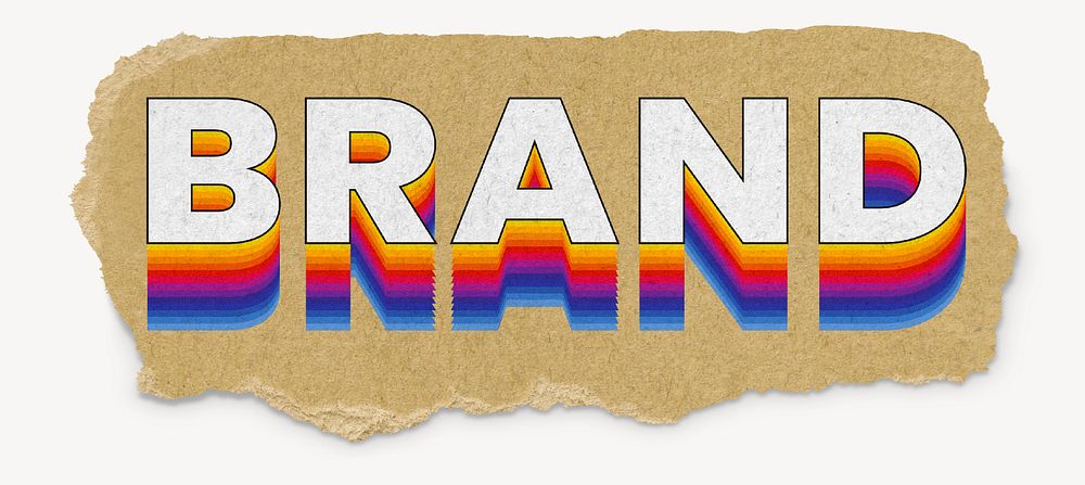 Brand word, ripped paper typography | Free Photo - rawpixel
