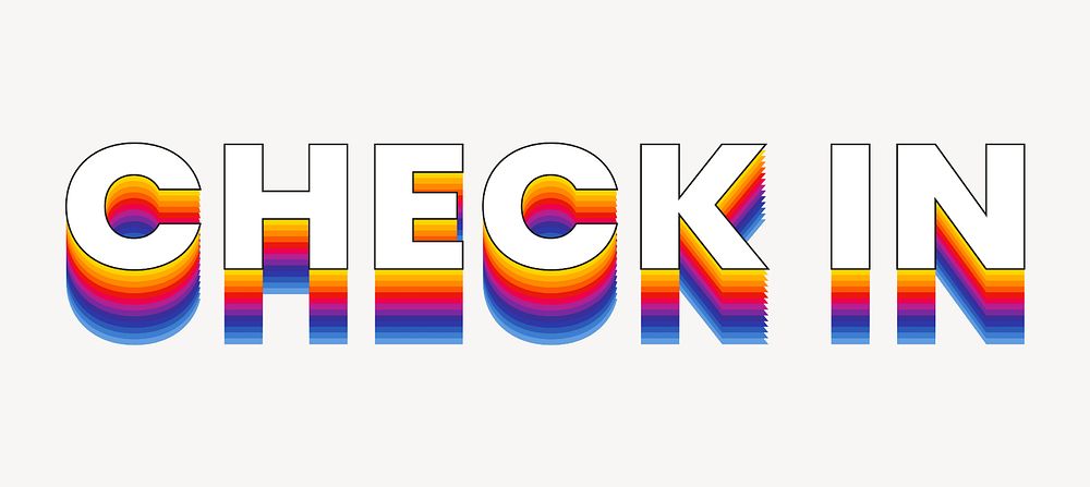 Check word typography, layered retro | Free Photo - rawpixel