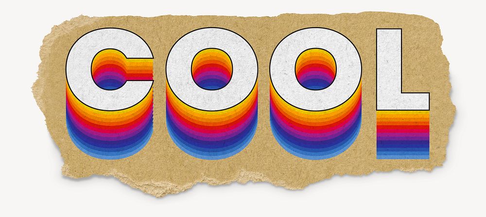 Cool word, ripped paper typography | Free Photo - rawpixel