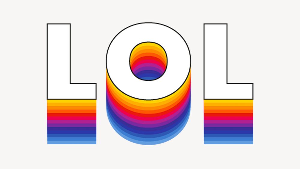 LOL word typography, layered retro | Free Photo - rawpixel