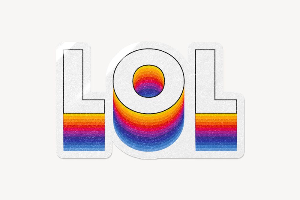 LOL word typography, layered retro | Free Photo - rawpixel