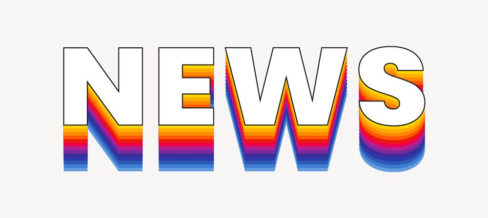 News word typography, layered retro | Free Photo - rawpixel