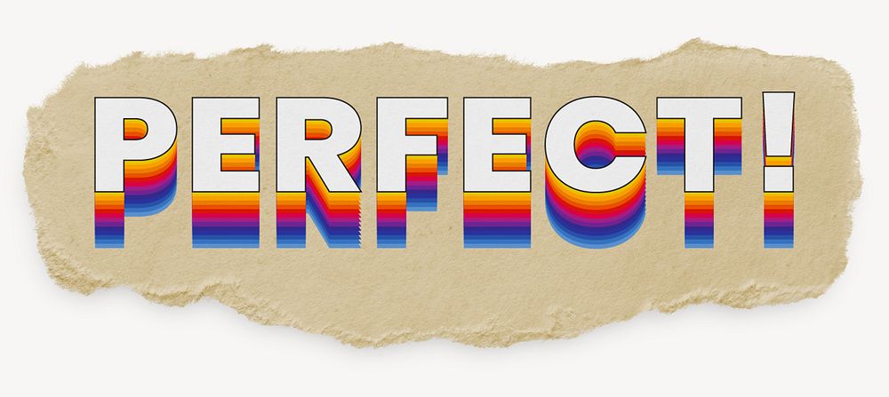 Perfect! word, ripped paper typography | Free Photo - rawpixel
