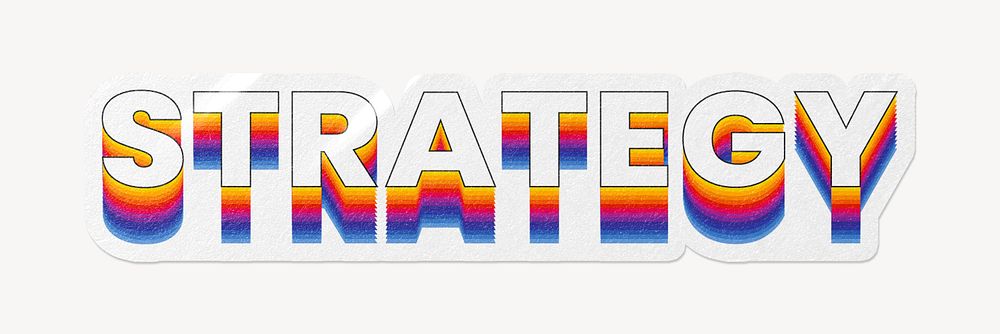 Strategy word typography, layered retro | Free Photo - rawpixel