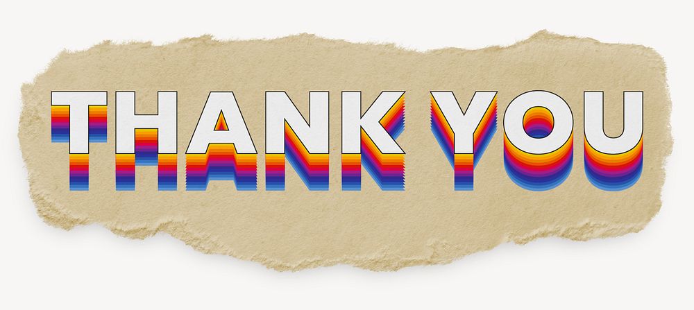 Thank you word, ripped paper | Free Photo - rawpixel