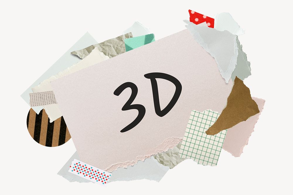 3D word, aesthetic paper collage | Free Photo - rawpixel