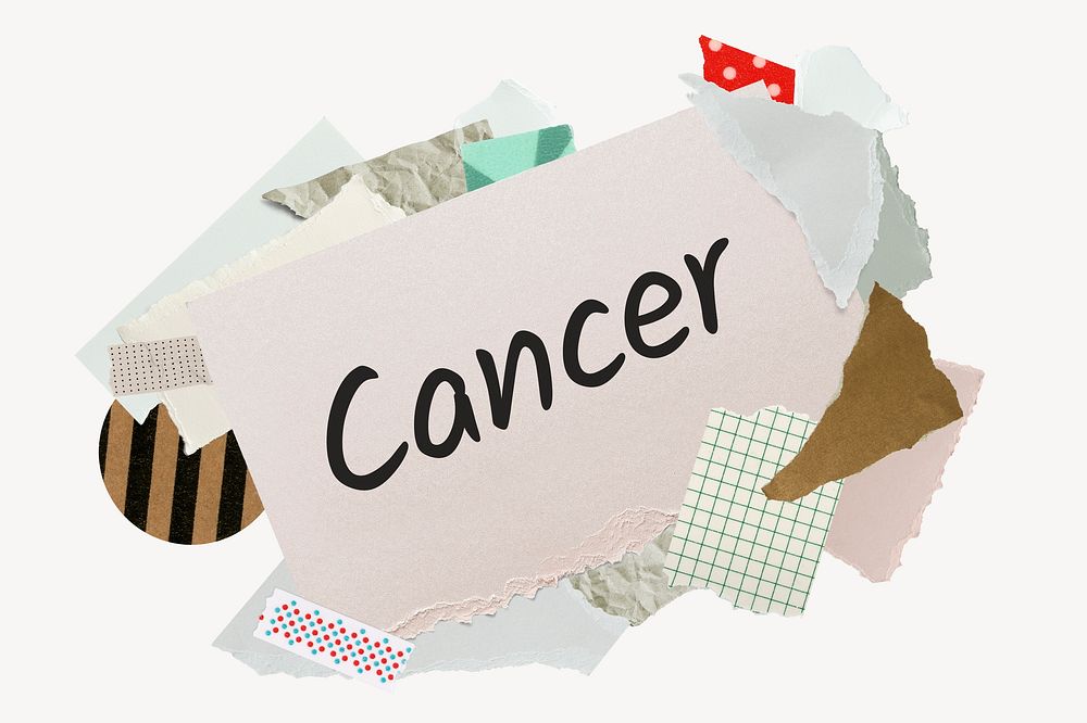 Cancer word, aesthetic paper collage | Free Photo - rawpixel
