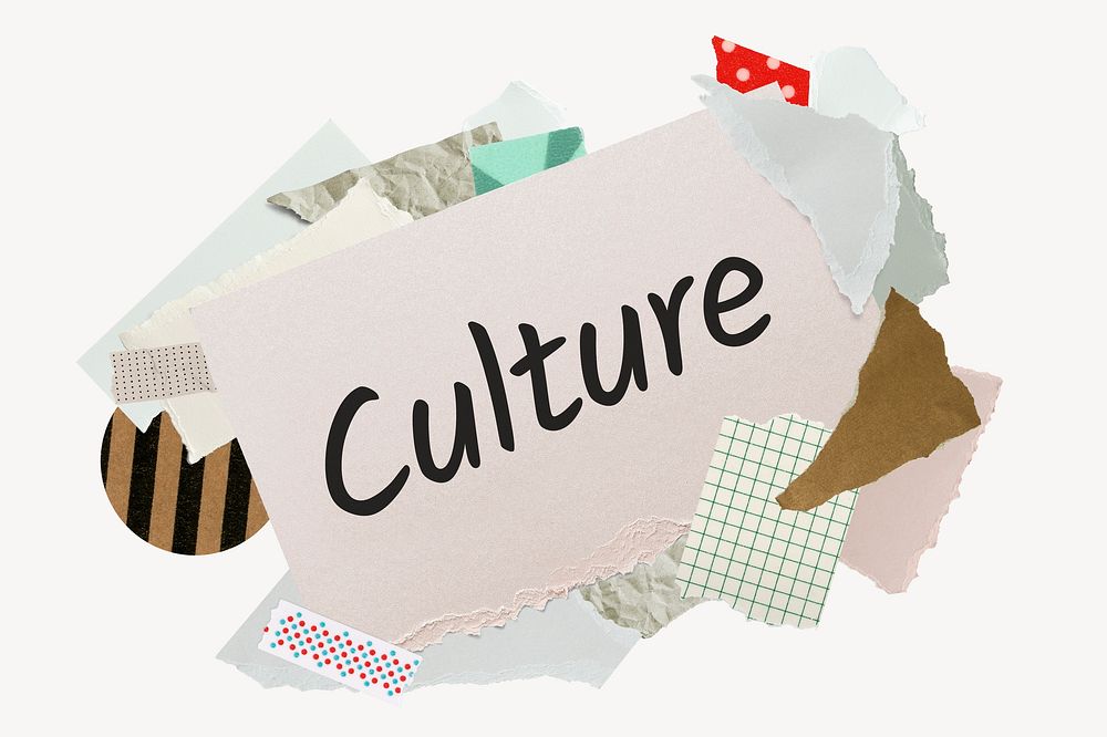 Culture word, aesthetic paper collage | Free Photo - rawpixel