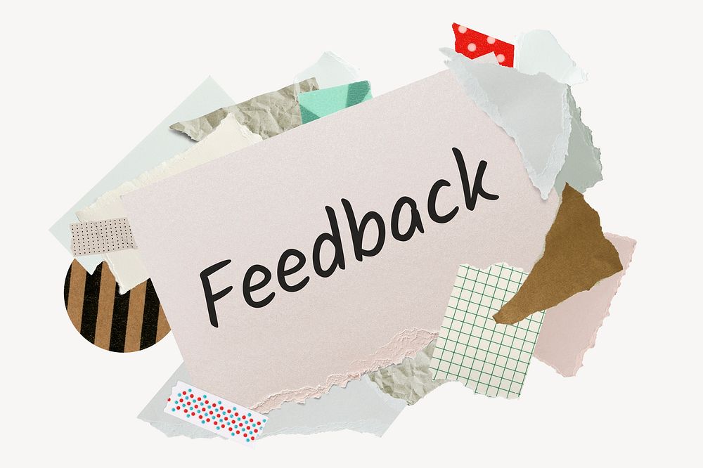 Feedback word, aesthetic paper collage | Free Photo - rawpixel