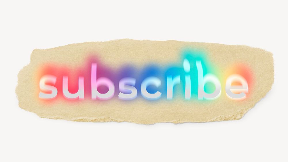 Subscribe ripped paper word typography | Free Photo - rawpixel