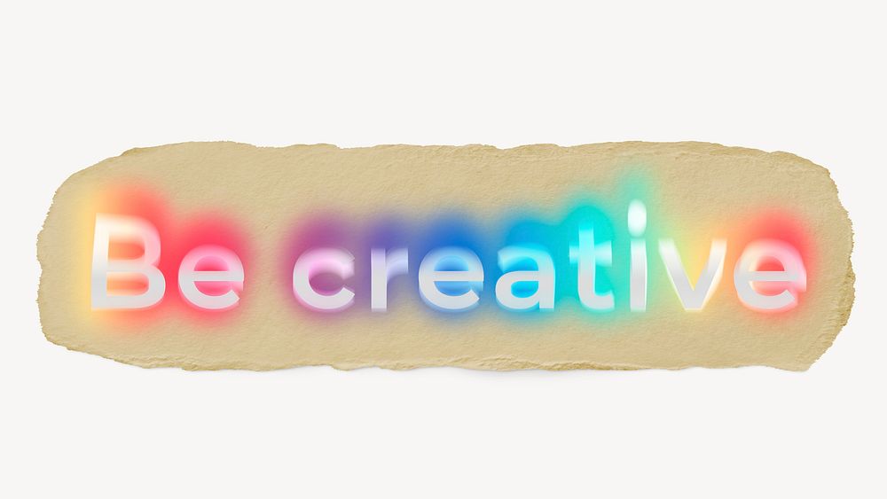 Be creative ripped paper word | Free Photo - rawpixel