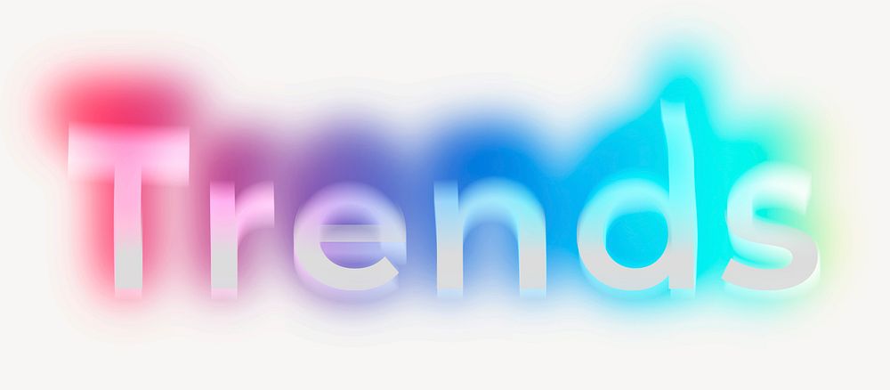 Trends word, neon psychedelic typography | Free Photo - rawpixel