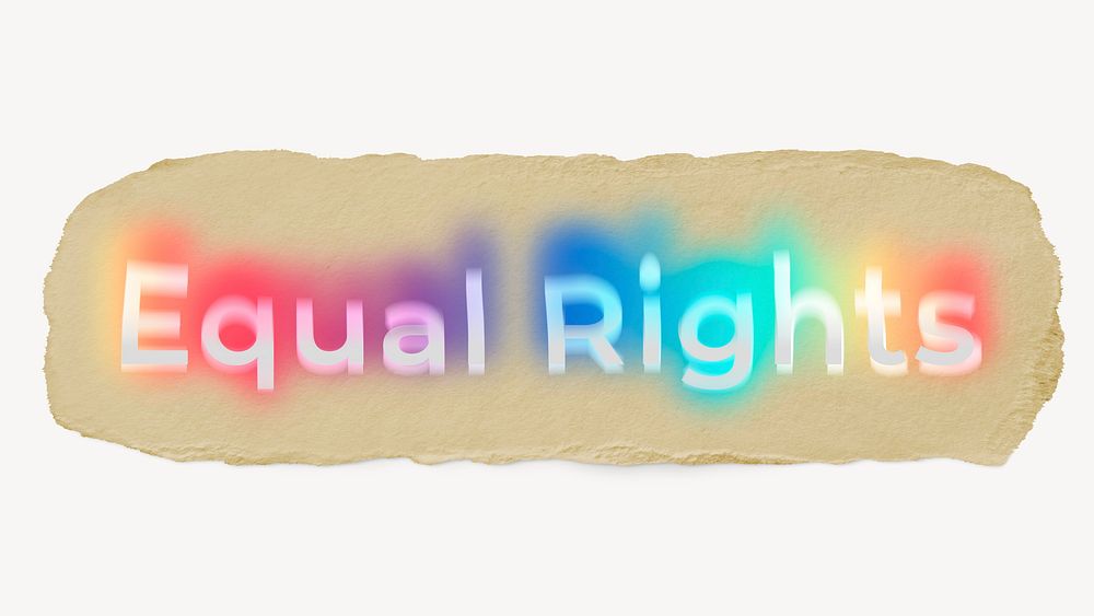 Equal rights ripped paper word | Free Photo - rawpixel