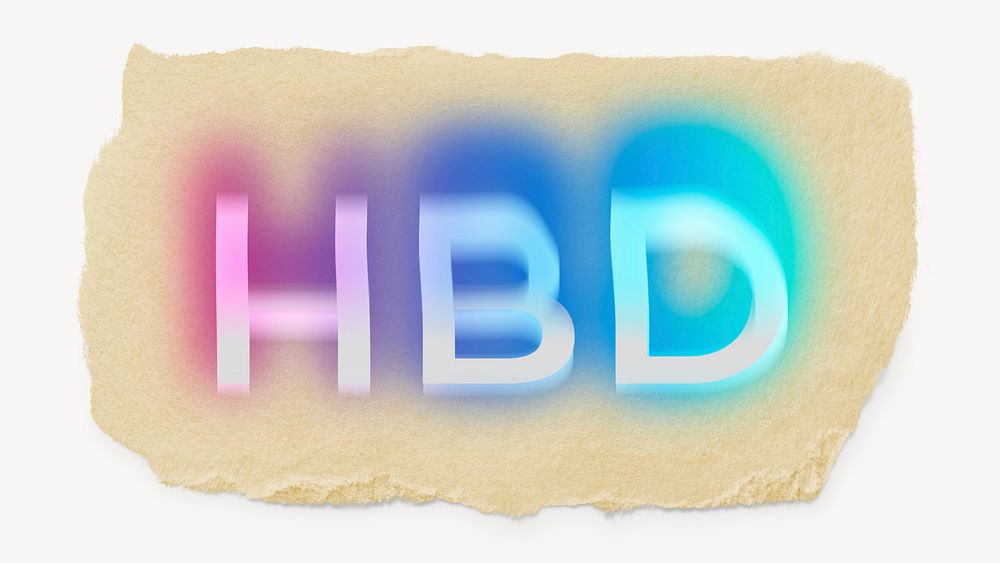 HBD ripped paper word typography | Free Photo - rawpixel