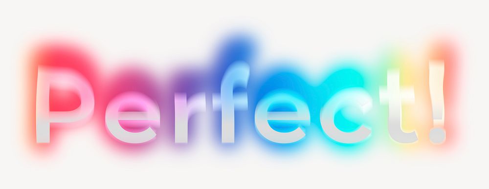 Perfect! word, neon psychedelic typography | Free Photo - rawpixel